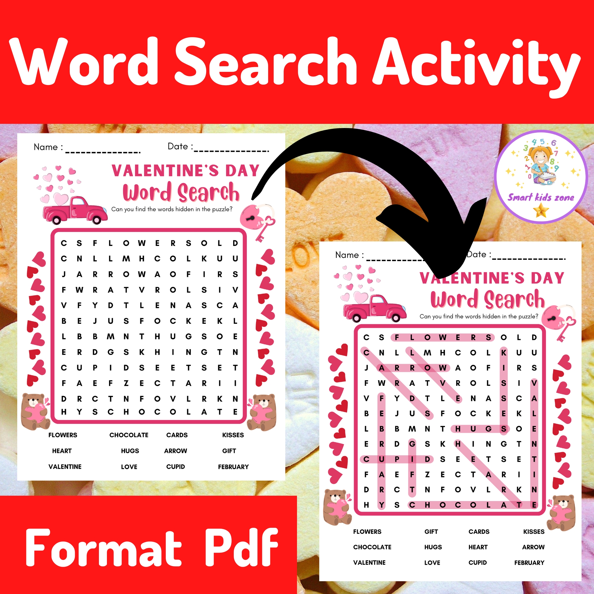Valentine's Day Word Search Activity | Made By Teachers