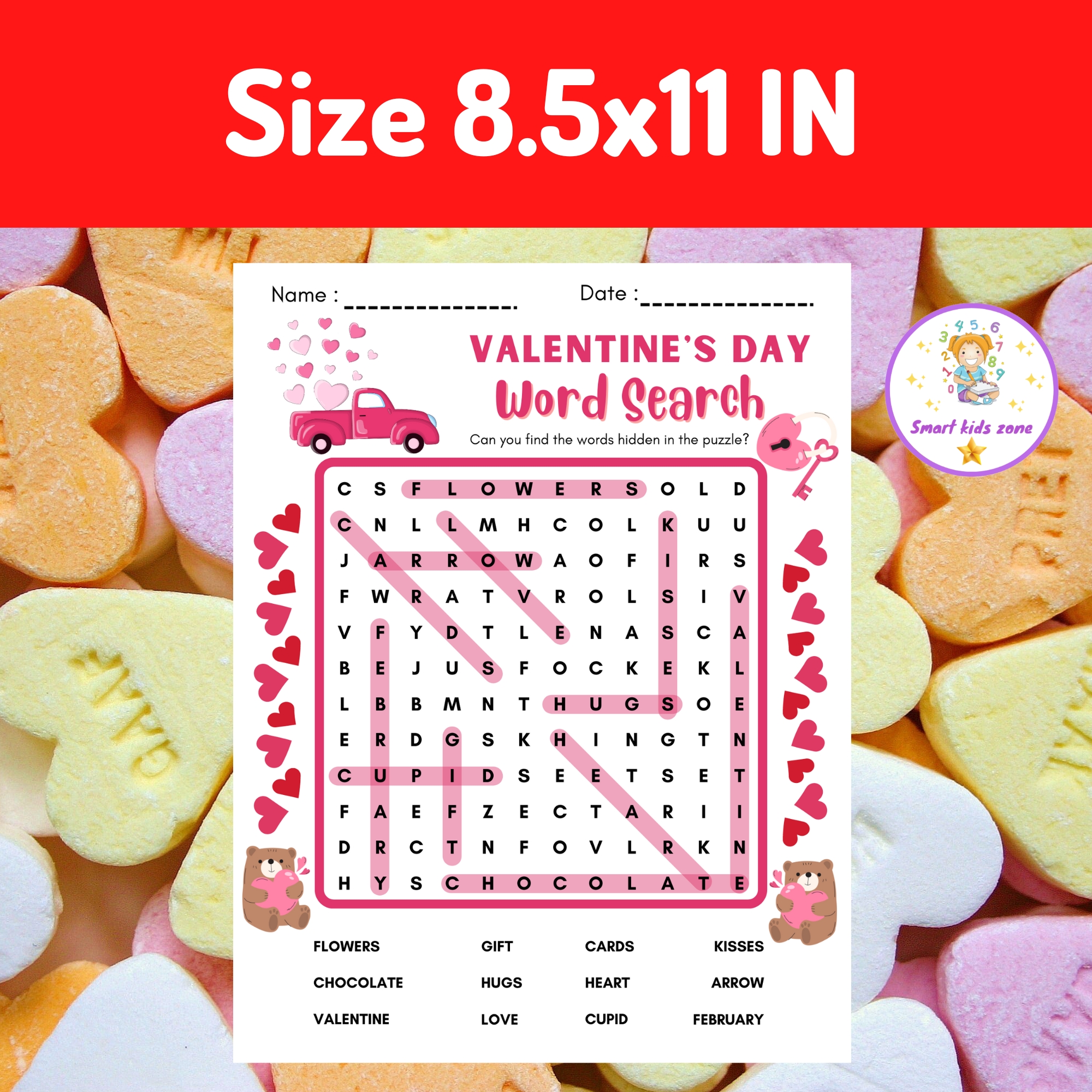Valentine's Day Word Search Activity | Made By Teachers