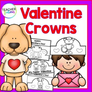 VALENTINES DAY Craftivity February KINDERGARTEN CROWN HEADBAND | Made ...
