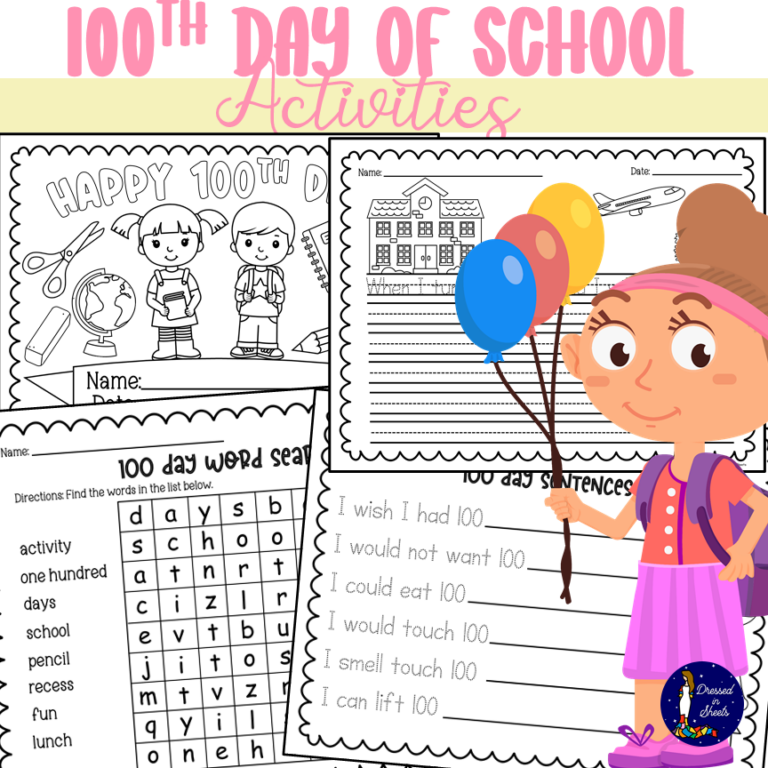 Kindergarten 100th day of School Printable Activities | Made By Teachers