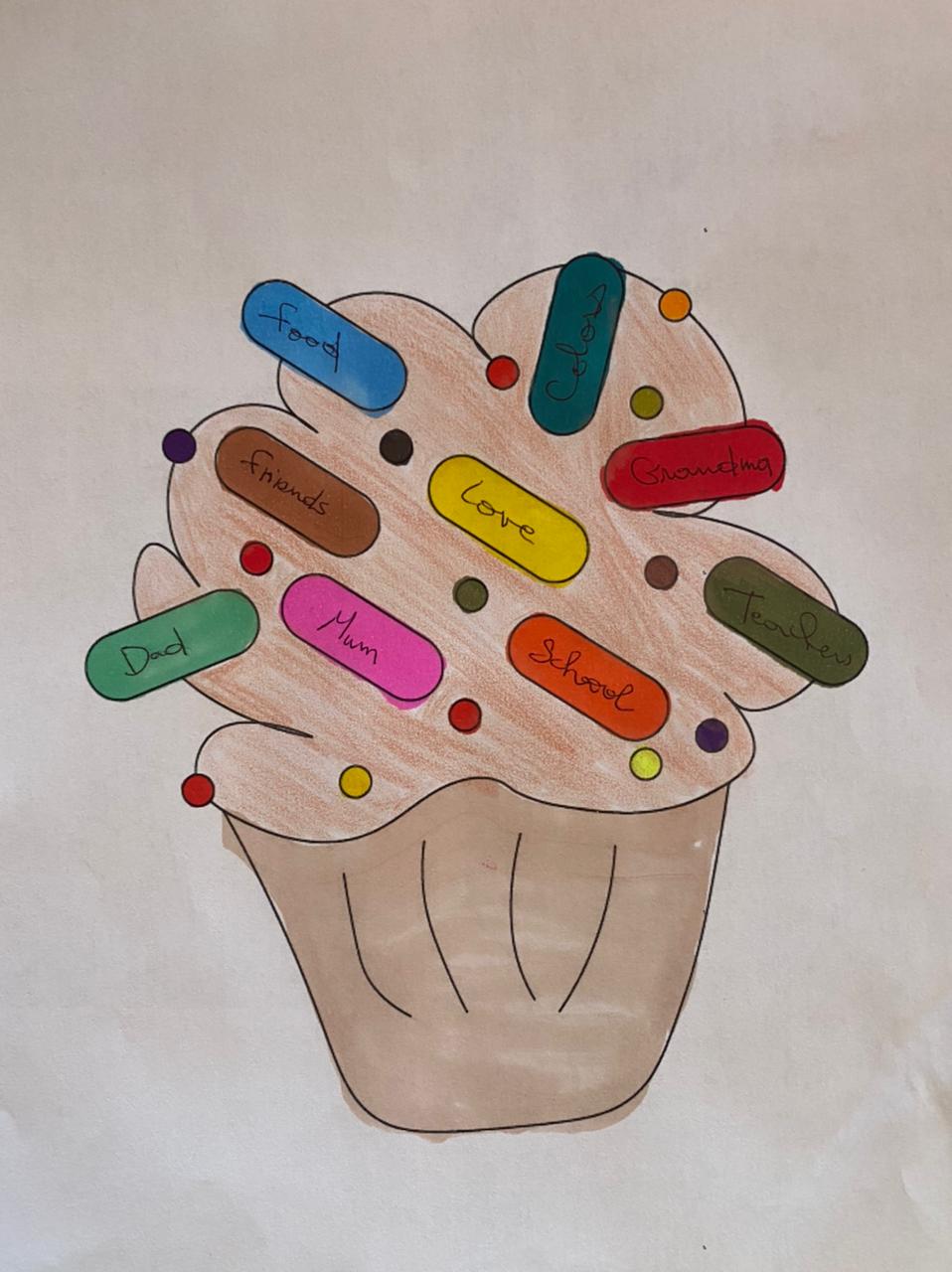 Gratitude Cup Cake | Winter Craft | Winter Activities | Bulletin Board ...