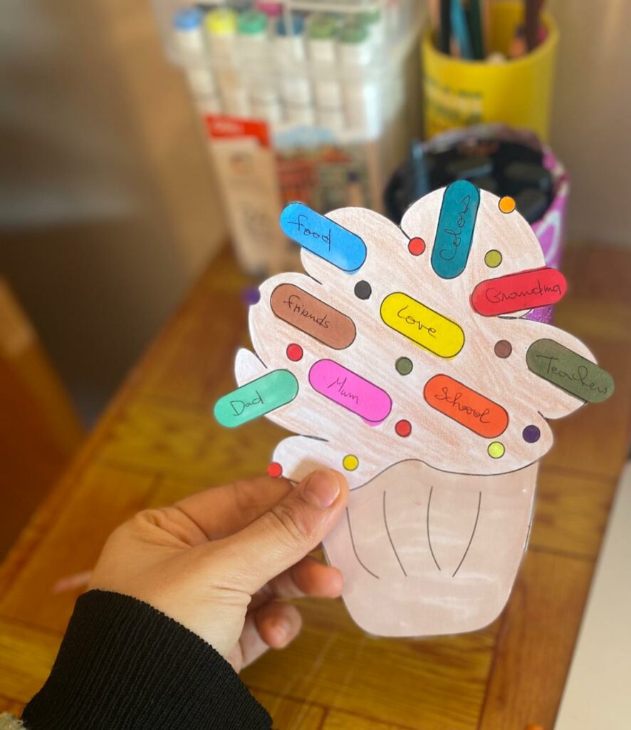 Gratitude Cup Cake | Winter Craft | Winter Activities | Bulletin Board ...