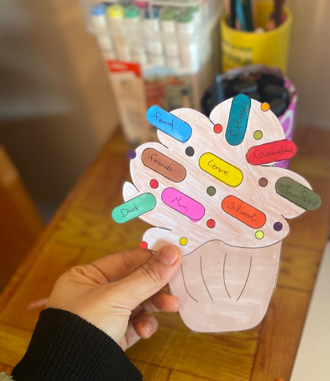 Gratitude Cup Cake | Winter Craft | Winter Activities | Bulletin Board ...