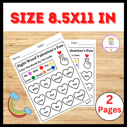 Color By Sight Word - Valentine's Day - February - Printables | Made By ...