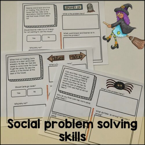 Halloween social skills activities for upper elementary conversation ...