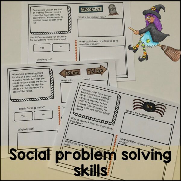 Halloween social skills activities for upper elementary conversation ...