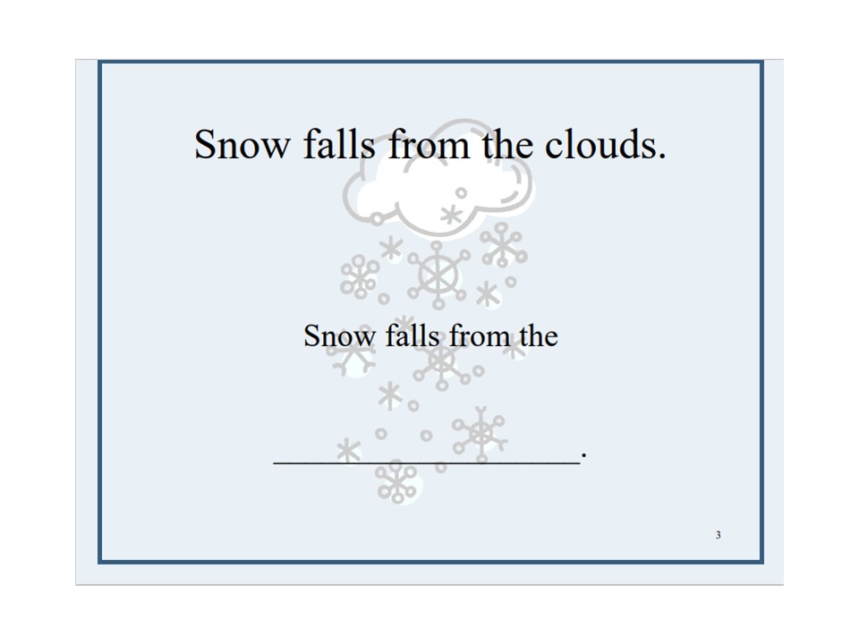 Snow Book Interactive-Special Education | Made By Teachers