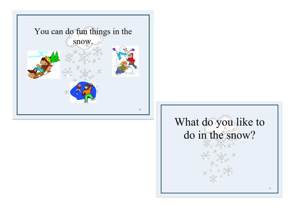 Snow Book Interactive-Special Education | Made By Teachers