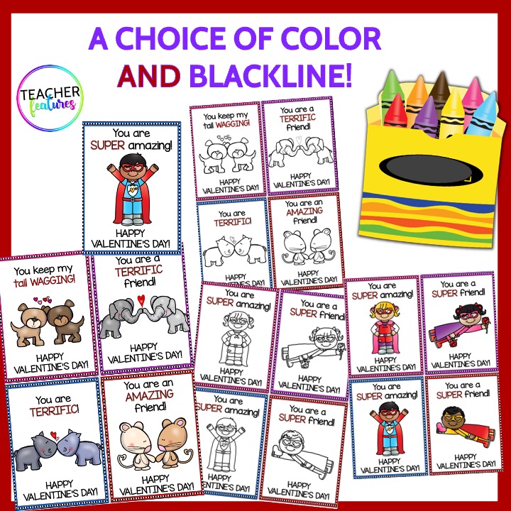 VALENTINE'S DAY CARDS CRAFTIVITY Animal Pals and Superhero Theme | Made ...