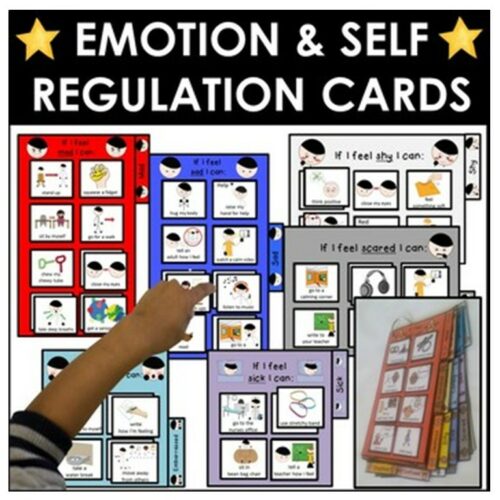 Autism behavior management portable emotion strategy cards self ...