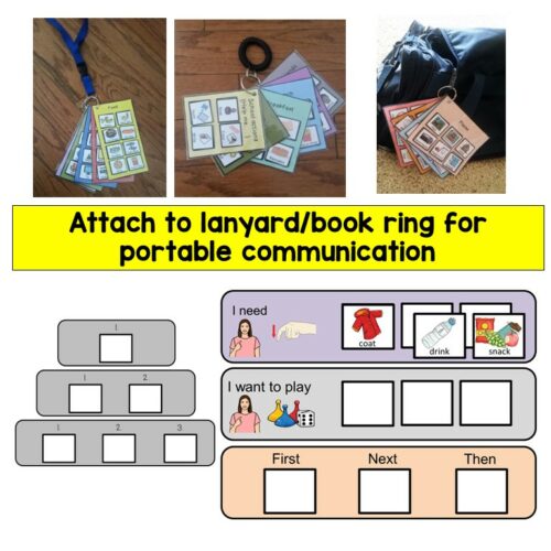 Recess Portable Communication Cards visual symbol Autism picture ...