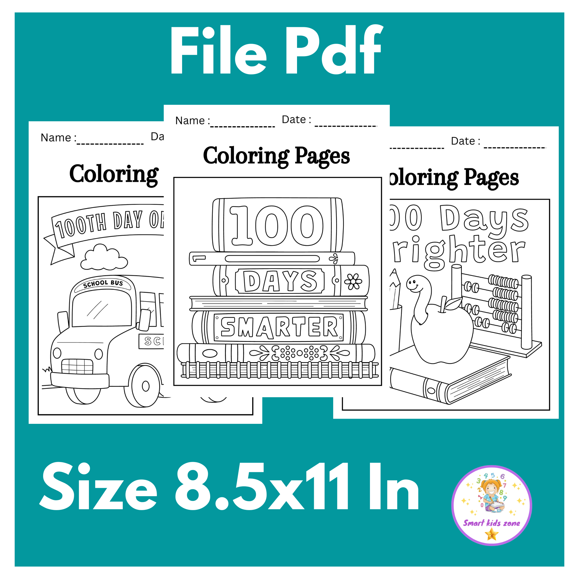 100th Day Of School | 100th Days Of School Coloring Pages | Made By ...