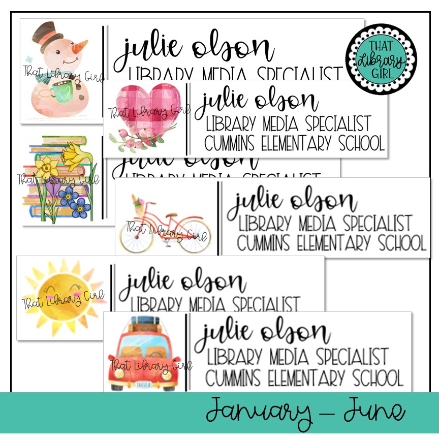 Email Signatures through the Year | Set of 12 | Made By Teachers