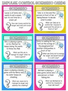 Impulse Control Scenario Cards and Lesson - "Let's Pause" | Made By ...