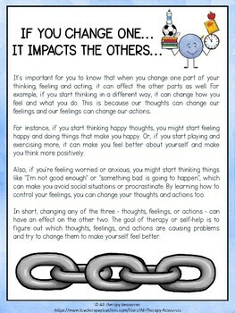 CBT Workbook for Children - Thoughts Feelings Behaviors | Made By Teachers