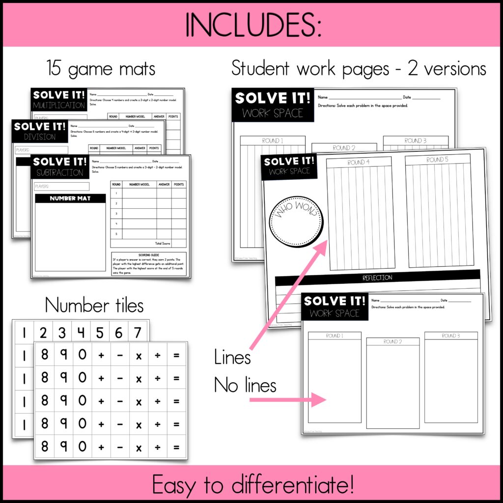 Math Skills Game - Addition, Subtraction, Multiplication, Division ...