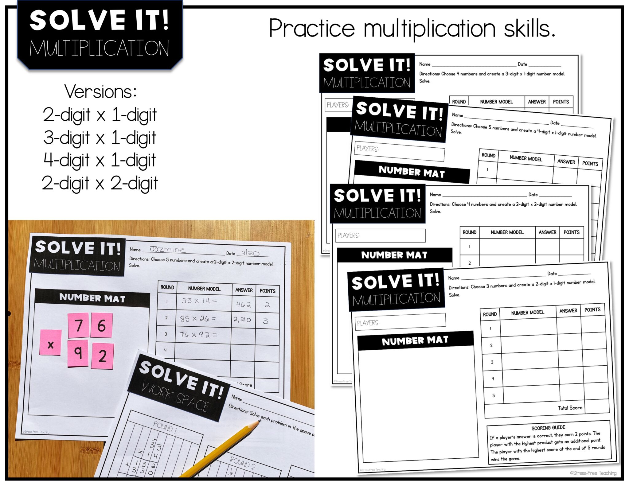 Math Skills Game - Addition, Subtraction, Multiplication, Division ...