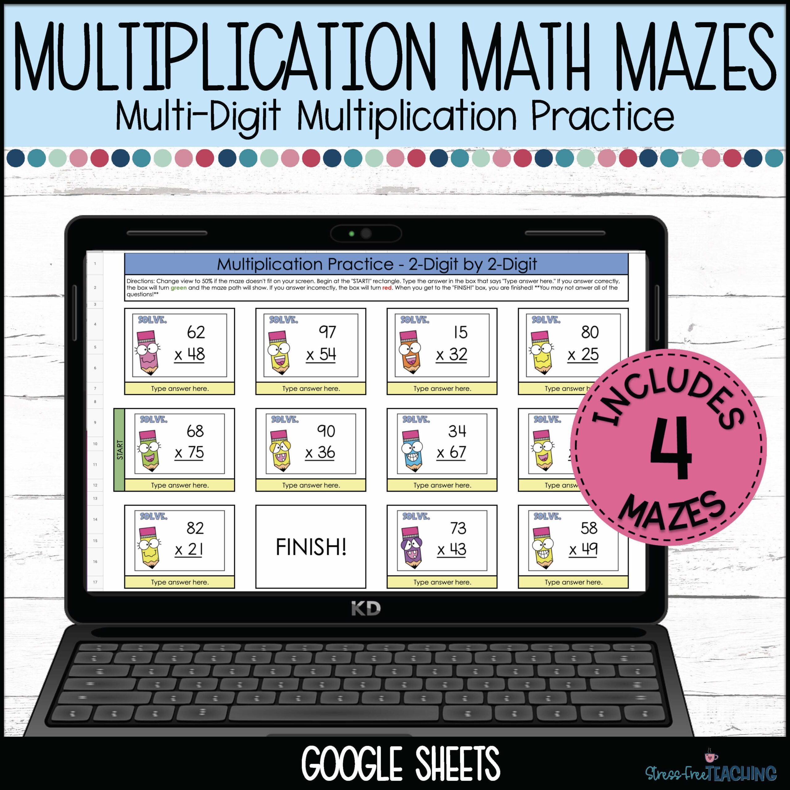 Multi-Digit Multiplication - Digital Mazes | Made By Teachers
