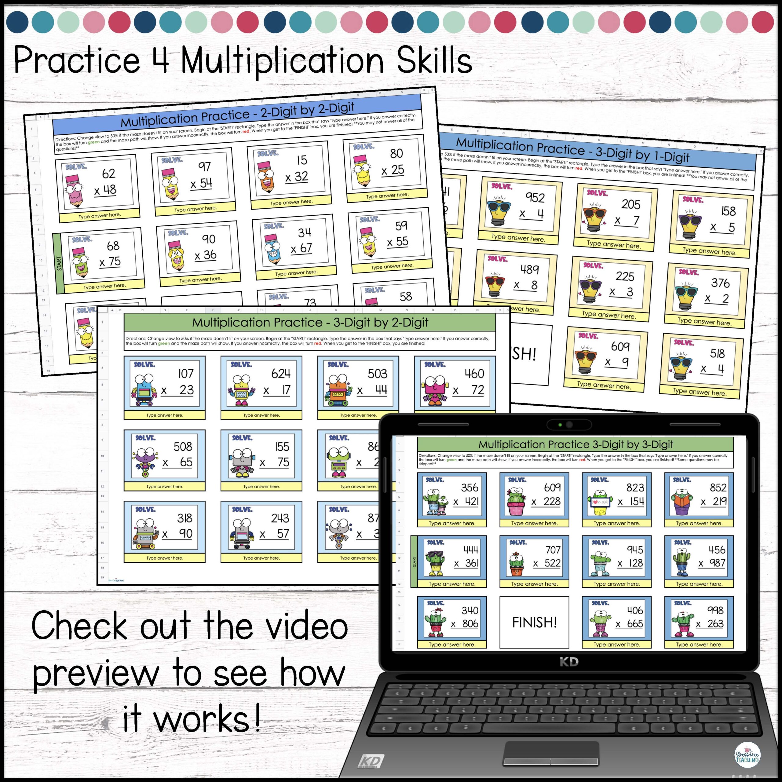 Multi-Digit Multiplication - Digital Mazes | Made By Teachers