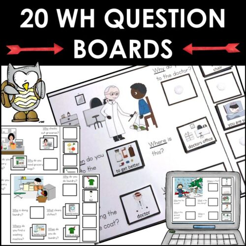 Interactive adapted WH Question activities for File Folders and digital ...