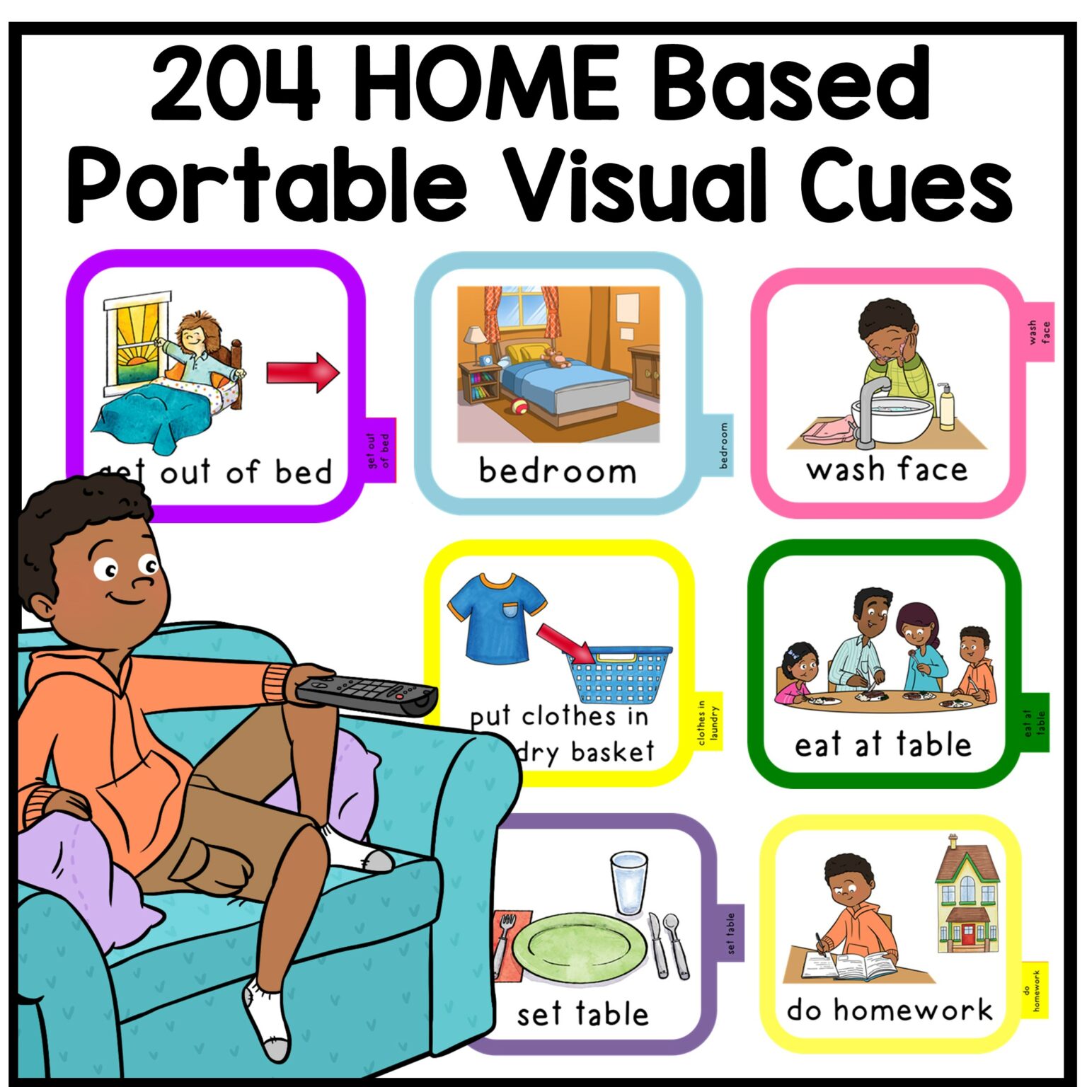 Portable home visual communication cards and pictures | Made By Teachers