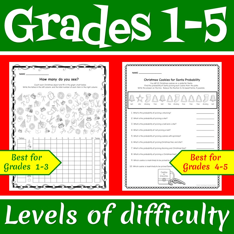 Christmas Fun! Math Activity Sheets - No Prep! | Made By Teachers