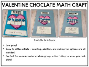 Valentine Math Craft (counting & addition options) | Made By Teachers