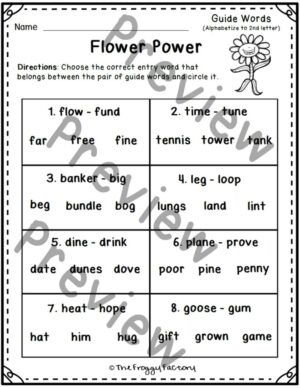Dictionary Skills Worksheets | Guide Words | Made By Teachers