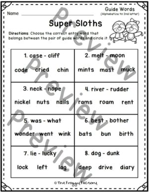 Dictionary Skills Worksheets | Guide Words | Made By Teachers