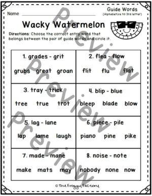Dictionary Skills Worksheets | Guide Words | Made By Teachers