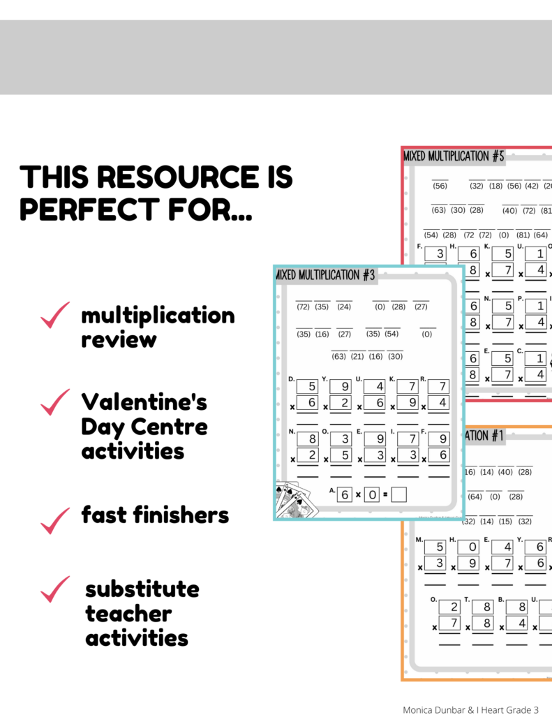 Valentines Day Secret Multiplication Messages | Made By Teachers