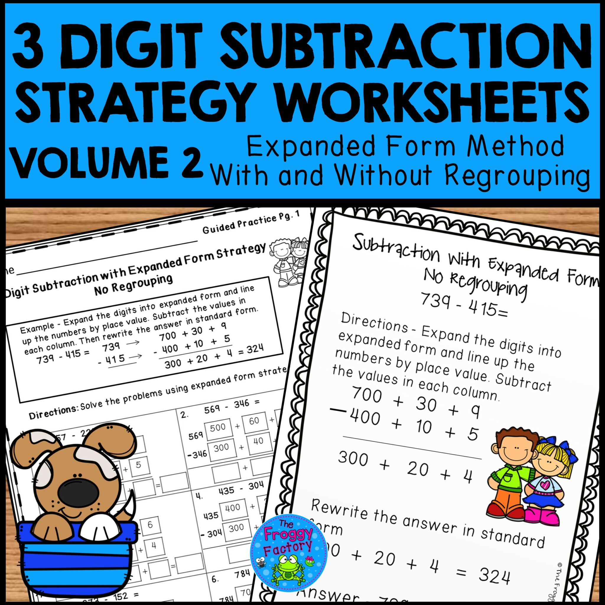 3 Digit Subtraction Expanded Form | Subtraction Strategy Worksheets ...