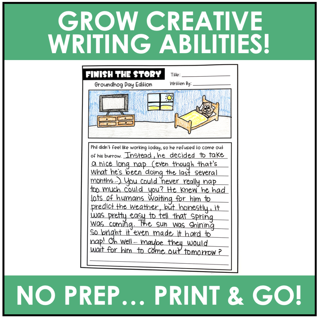 Groundhog Day Activities Finish the Story Creative Writing Prompts ...