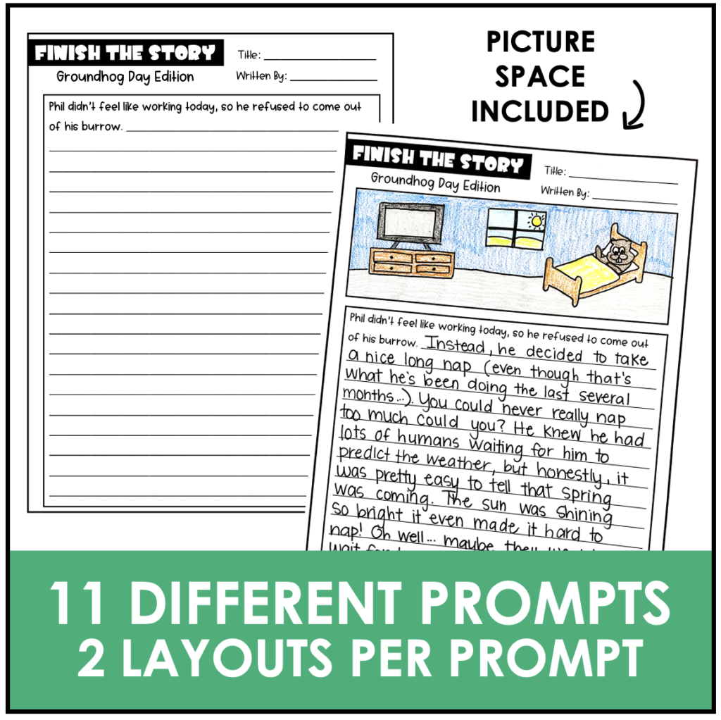 Groundhog Day Activities Finish the Story Creative Writing Prompts ...