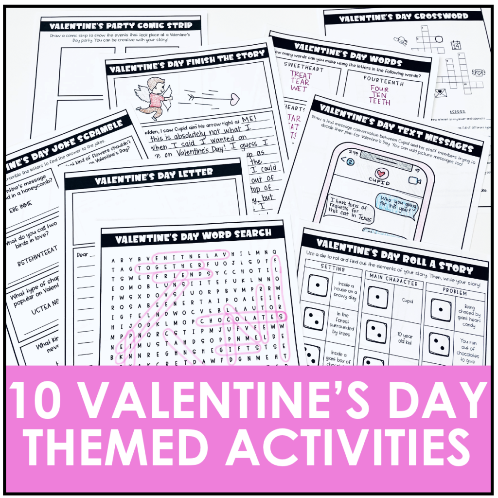 Valentine's Day Activities No Prep Packet | Made By Teachers