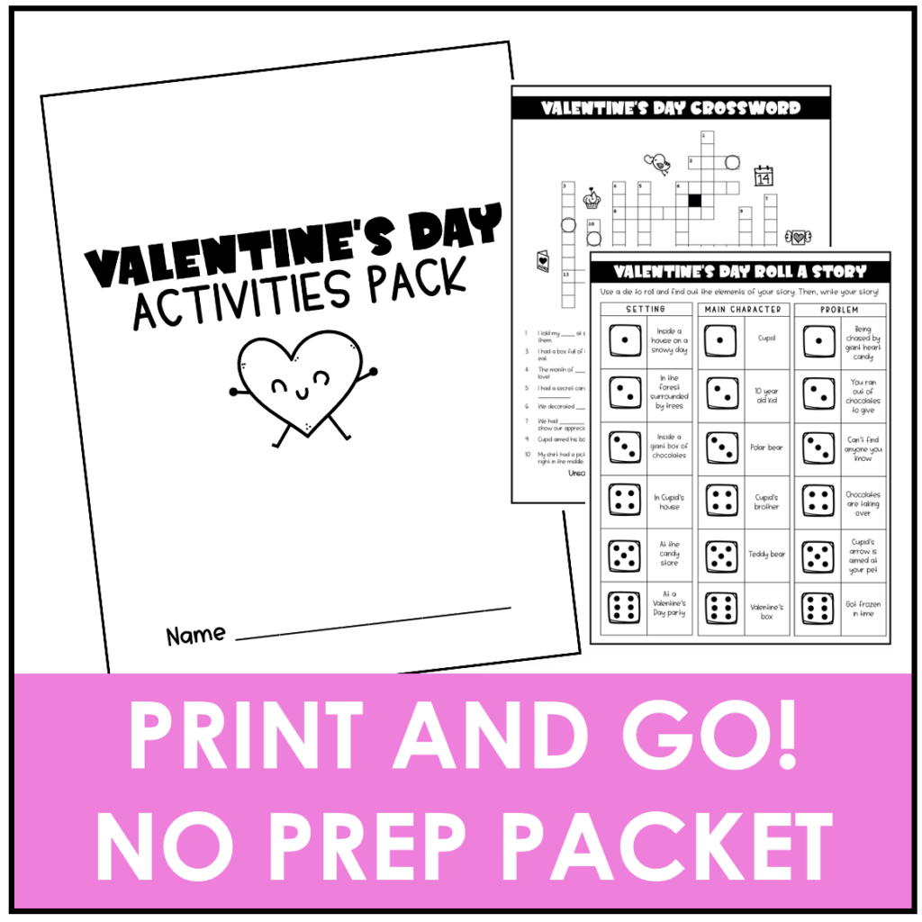 Valentine's Day Activities No Prep Packet | Made By Teachers