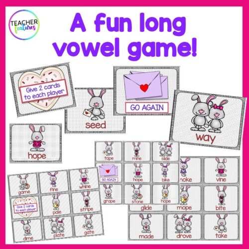 Valentine's Day Game Silent E and Vowel Team | Made By Teachers