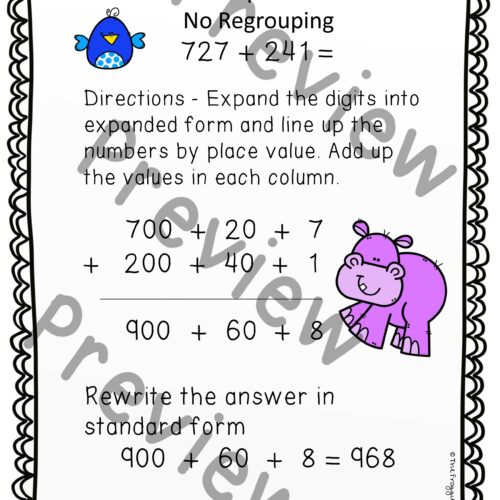 3 Digit Addition Expanded Form | Addition Strategies Worksheets | Made ...