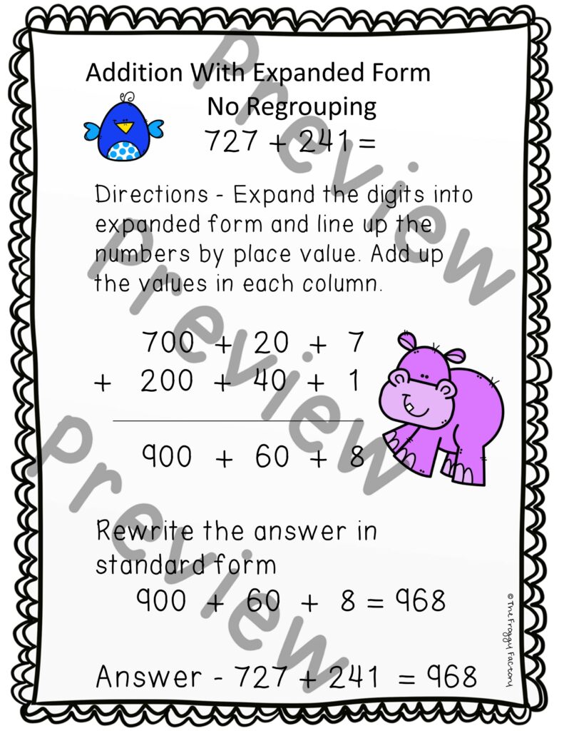 3 Digit Addition Expanded Form | Addition Strategies Worksheets | Made ... 3 Digit Addition Expanded Form | Addition Strategies Worksheets | Made ...