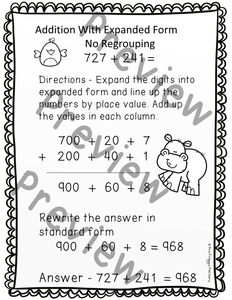 3 Digit Addition Expanded Form | Addition Strategies Worksheets | Made ...