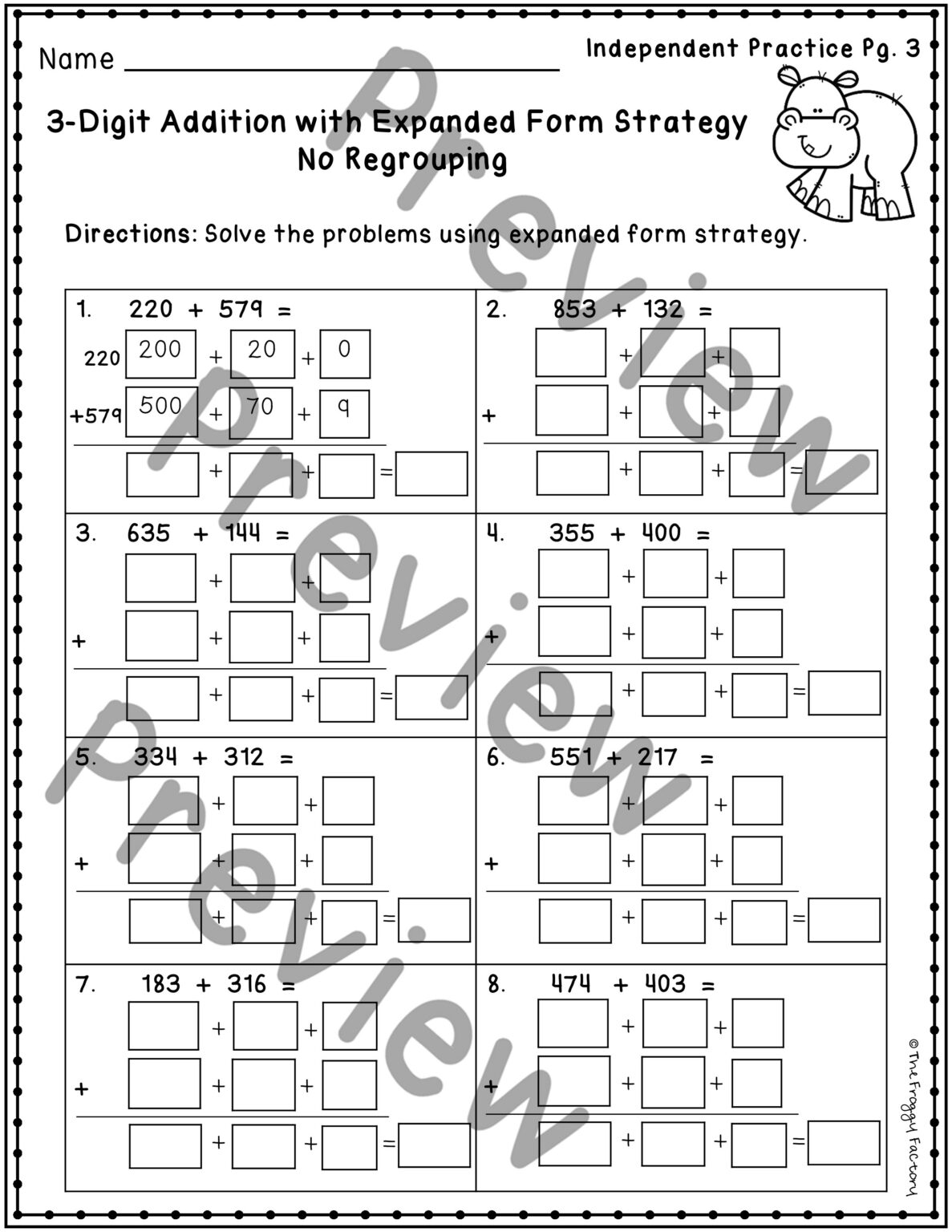 3 Digit Addition Expanded Form | Addition Strategies Worksheets | Made ...