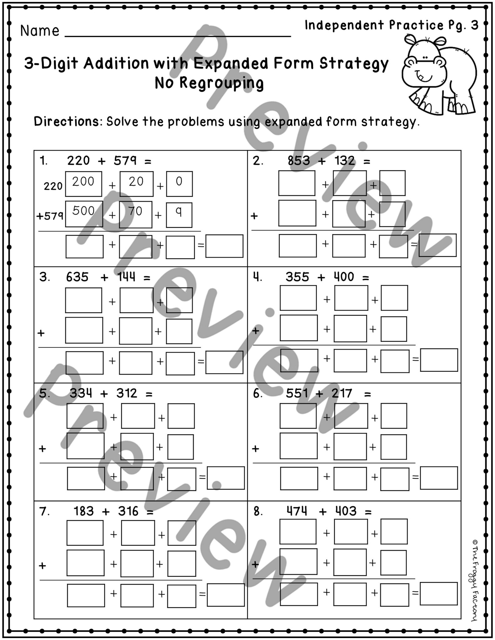 3 Digit Addition Expanded Form | Addition Strategies Worksheets | Made ...