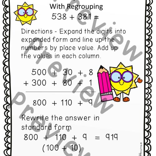 3 Digit Addition Expanded Form | Addition Strategies Worksheets | Made ...