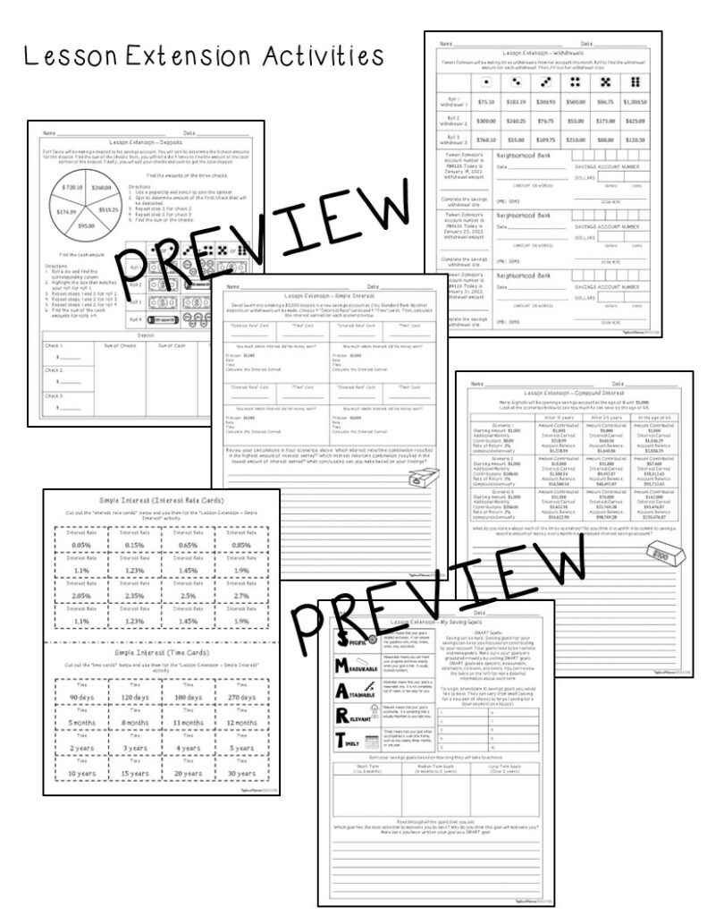 Savings Accounts | Made By Teachers