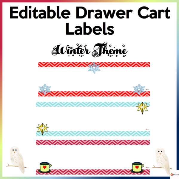 Editable Name Tags, Labels, Daily Agenda Reminders Winter Theme Bundle ...