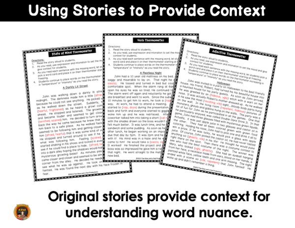 Shades of Meaning Vocabulary Practice With the Temperature of Words ...