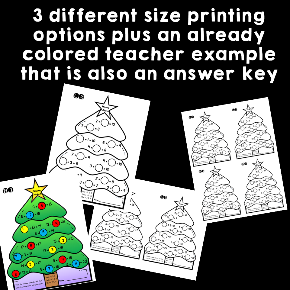 Missing Addends | Unknown Addends | Christmas Math Craft | Made By Teachers