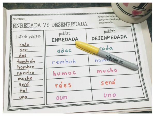Spanish Spelling Activities | Actividades para practicar palabras ...