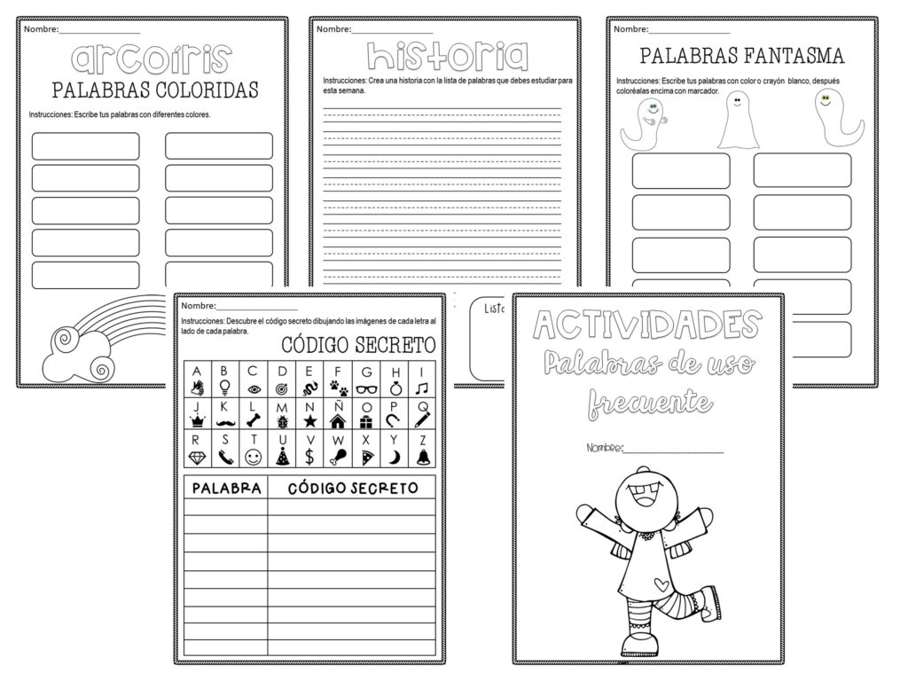 Spanish Spelling Activities | Actividades para practicar palabras ...