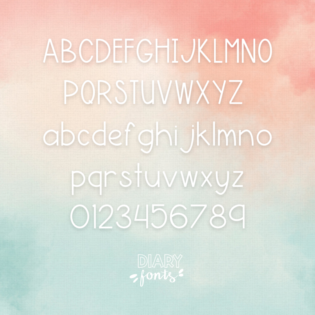 Font | Diary Bright Side - Diary Fonts, Commercial Use | Made By Teachers